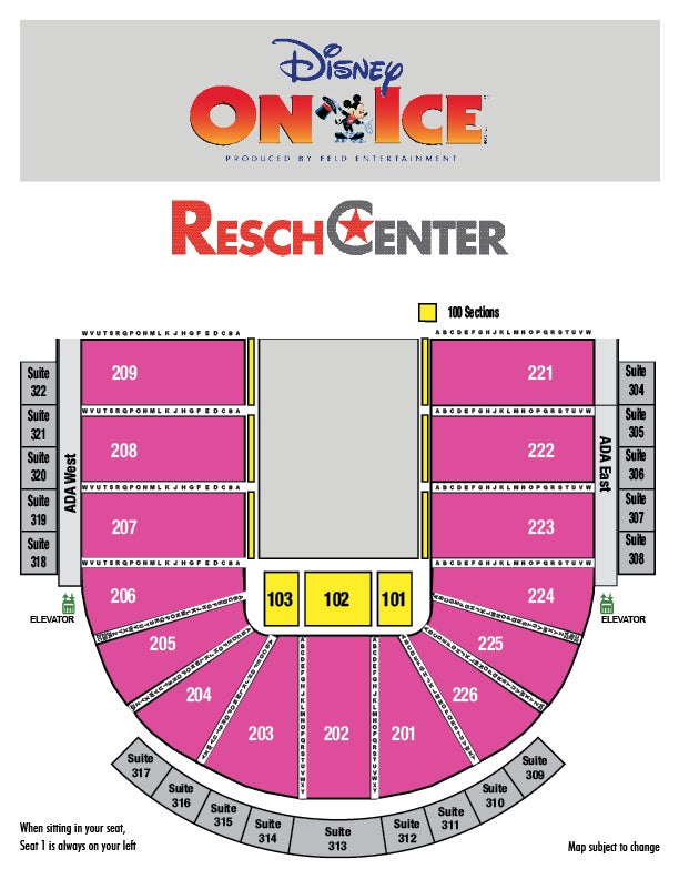 Resch Center Seating Chart Wwe | Cabinets Matttroy